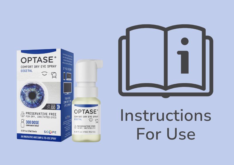 Optase Comfort Dry Eye Spray Intructions For Use Document - Optase
